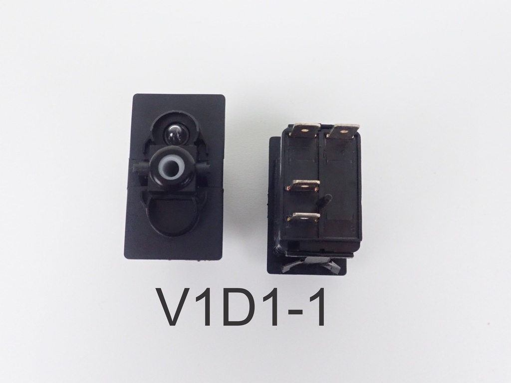 V1D1-1Carling ON/OFF single pole V-series rocker switch w/independent ...