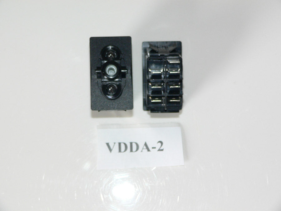VDDA-2 Carling ON/ON double pole rocker switch w/2 lamps lamps ...