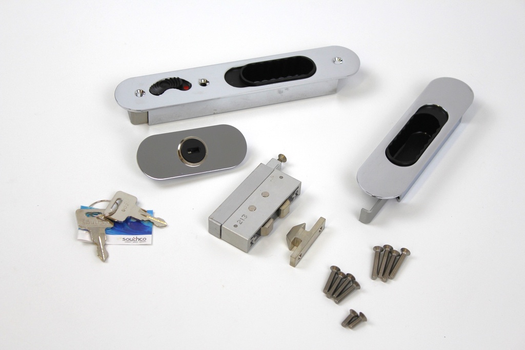 Mobella Talon Slider Door Latch Key Locking - CHROME | Flounder Pounder ...