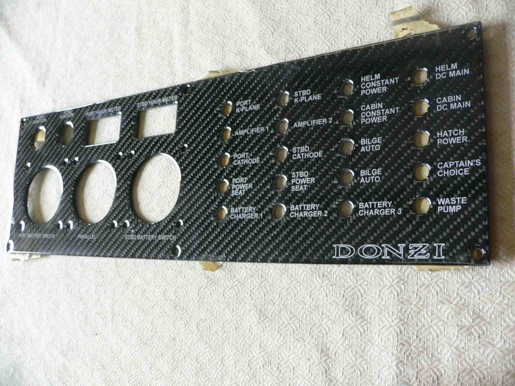 Donzi Dash Instrument Panel 9, 17-1/4"L x 5-5/16"H | Flounder Pounder ...