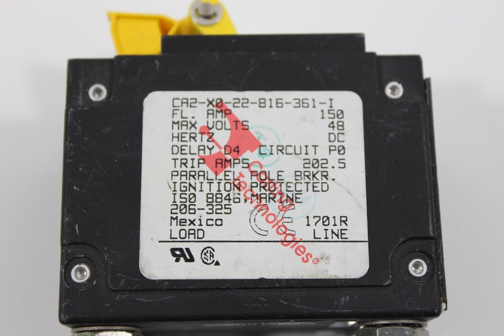 CA1 Carling Toggle Circuit Breaker, Double Pole, 1/4-20 lugs | Flounder ...